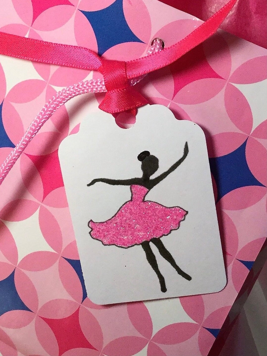 Ballerina Dancer Glittered Gift Tags - Etsy