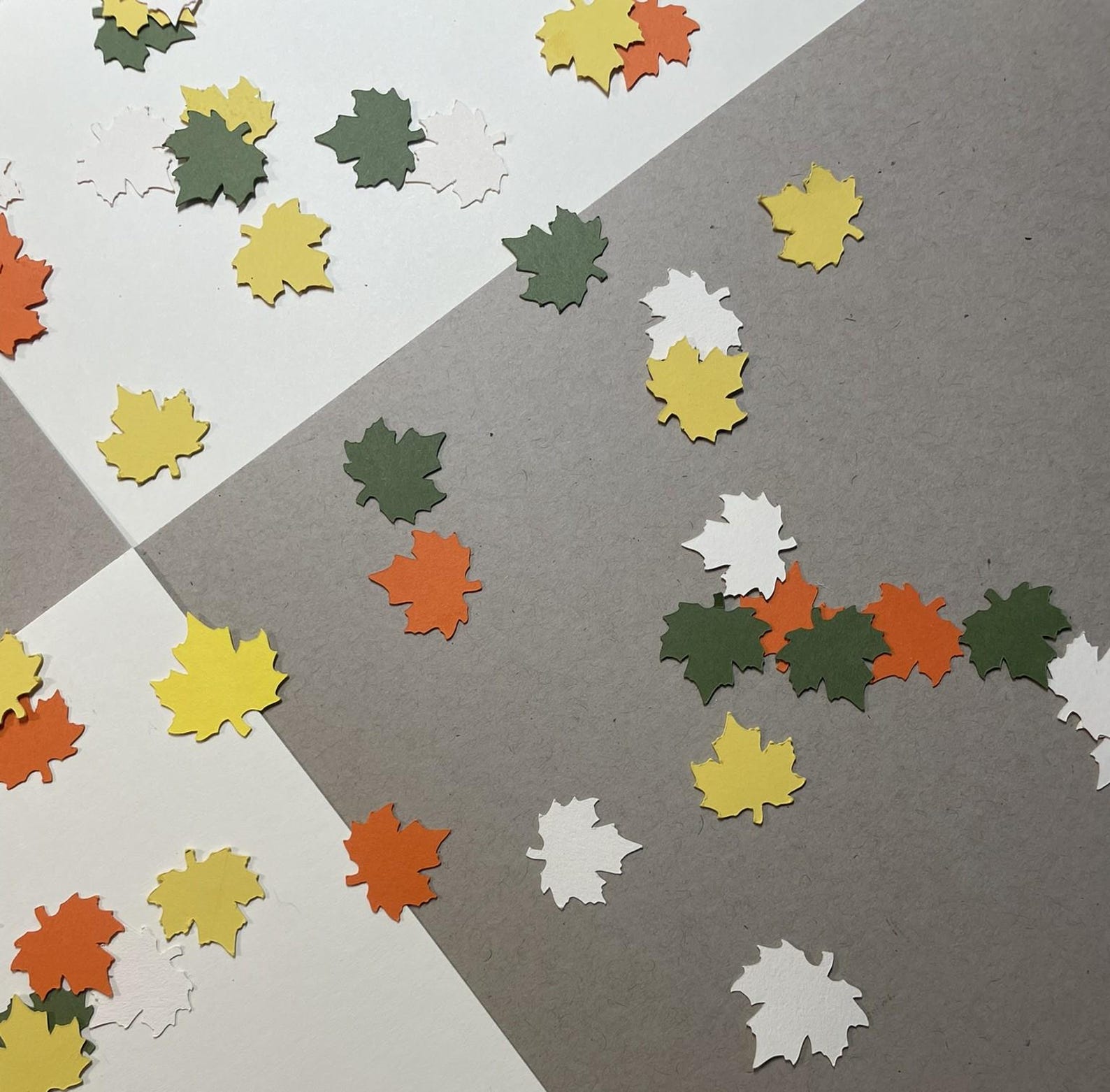Autumn Leaf Confetti, Fall Party Decor, Cardstock Sprinkle - Etsy