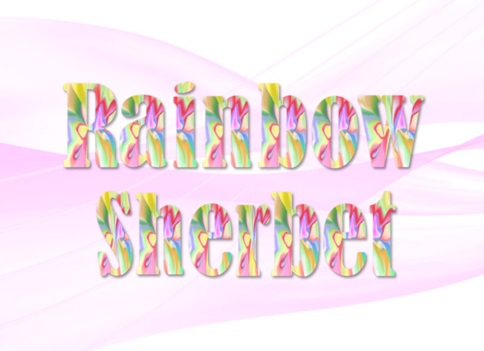Rainbow Sherbet Font Clipart, Instant Download, Upper & Lower Case ...