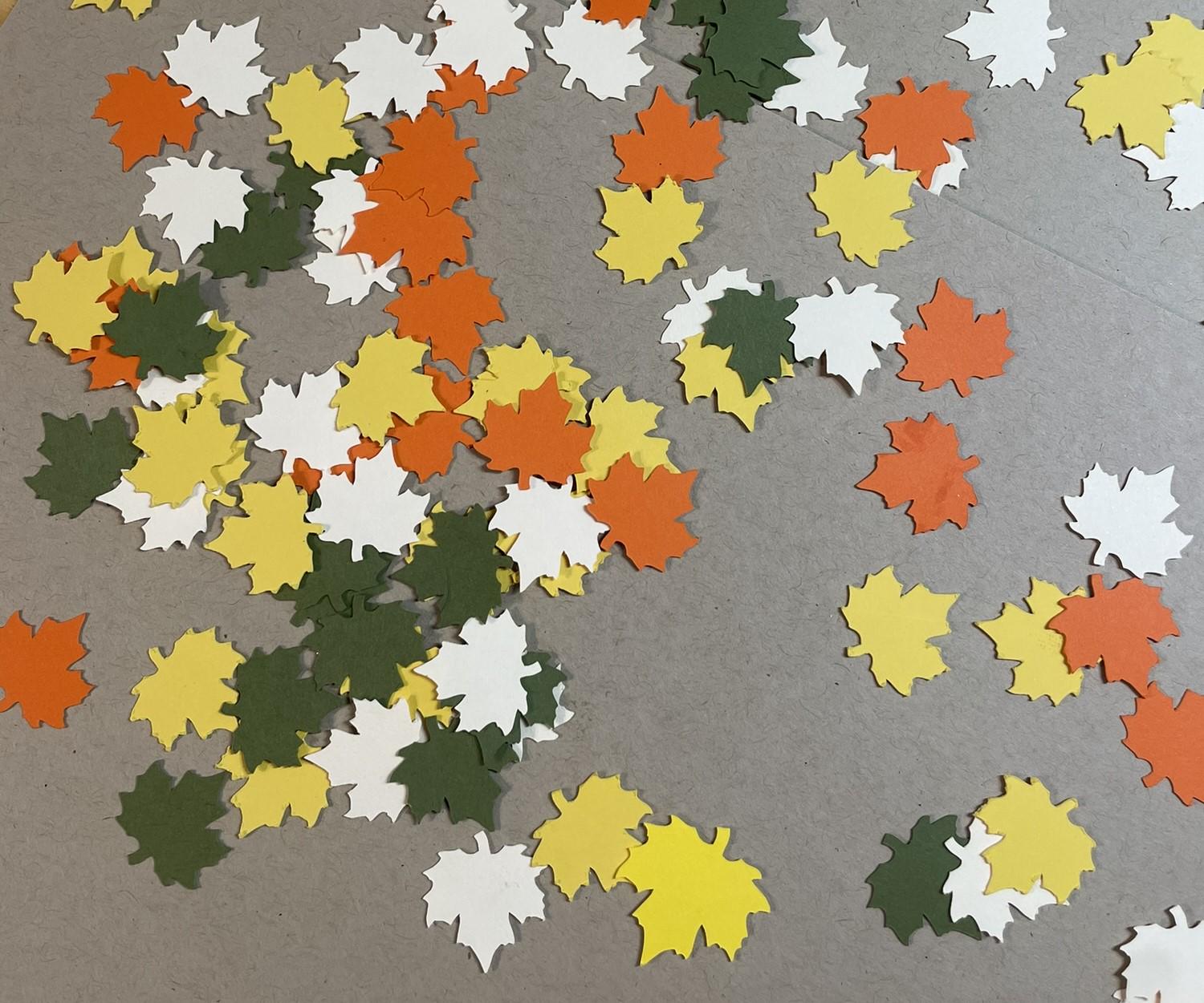 Autumn Leaf Confetti, Fall Party Decor, Cardstock Sprinkle - Etsy