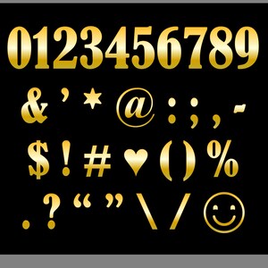 24k Gold Font Clipart, Upper & Lower Case, Commercial Use (digital ...