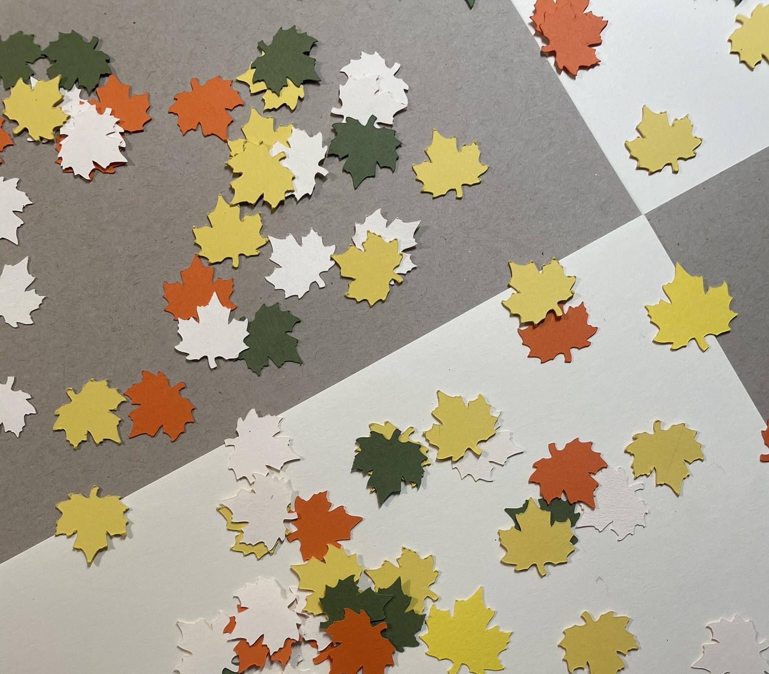 Autumn Leaf Confetti, Fall Party Decor, Cardstock Sprinkle - Etsy