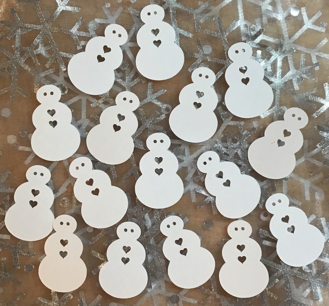 Snowman Confetti With Heart Buttons, Perfect for Card Making, Kids ...