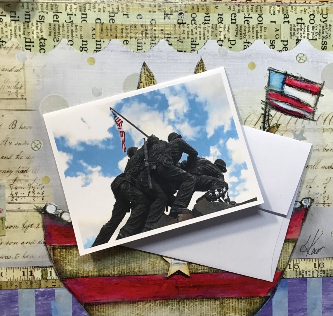 Personalized USMC War Memorial Note Cards - Etsy
