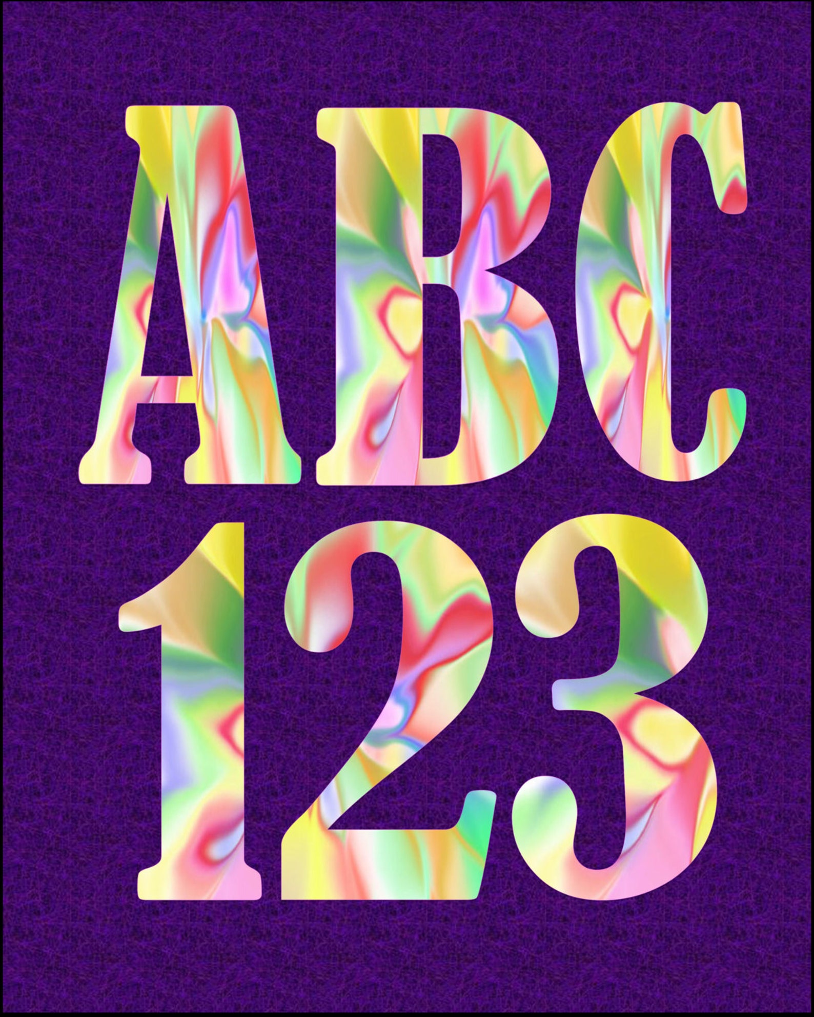 Rainbow Sherbet Font Clipart, Colorful Letters, Numbers, Symbols ...