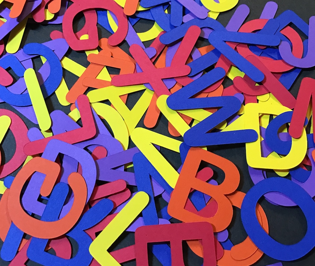 Alphabet Confetti, Abc's and 1-2-3’s, Multiple Sizes Available! 3 Full ...