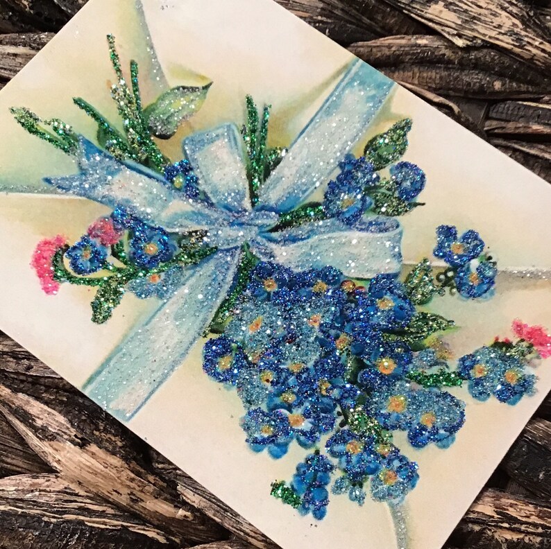 Glittered Forget-me-not Gift Tags, Extra Sparkly! - Etsy