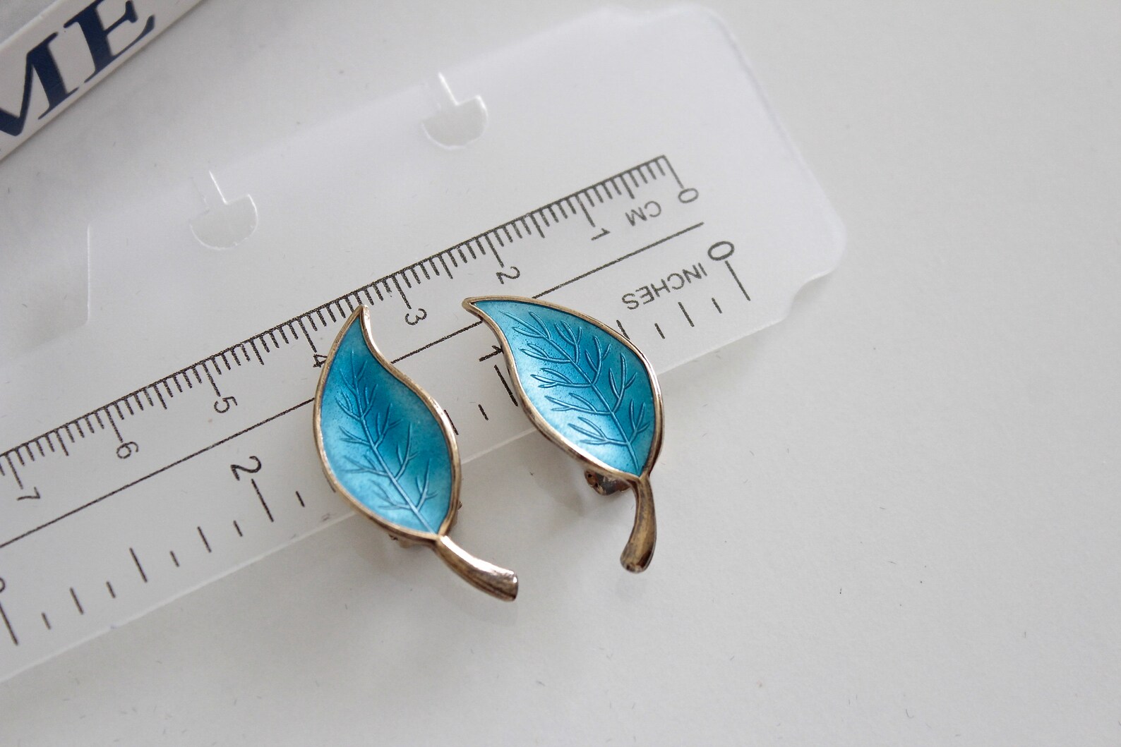 Meka Denmark Blue Enamel Leaf Sterling Earrings Denmark Jewelry # 2462 ...