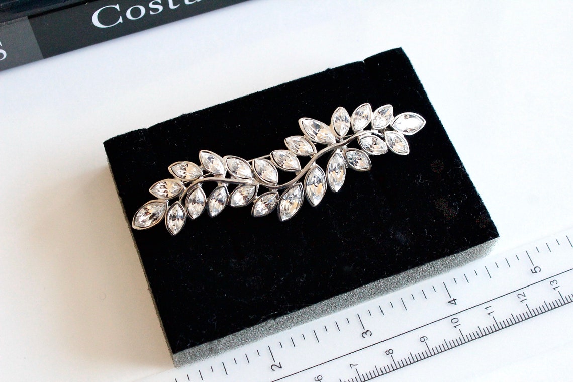 Iconic Kenneth Lane KJL Leaf Rhinestone Brooch/ Pin 1304 - Etsy