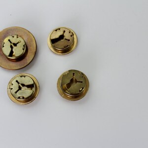 BRASS Round Ship Anchor Button Cap Cover Stamping FINDINGS - 4pcs #199 ...