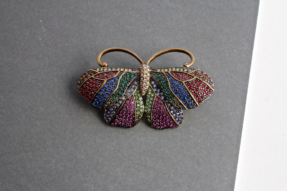 Joan Rivers Rhinestones Butterfly Brooch/ Fashion Joan Rivers | Etsy