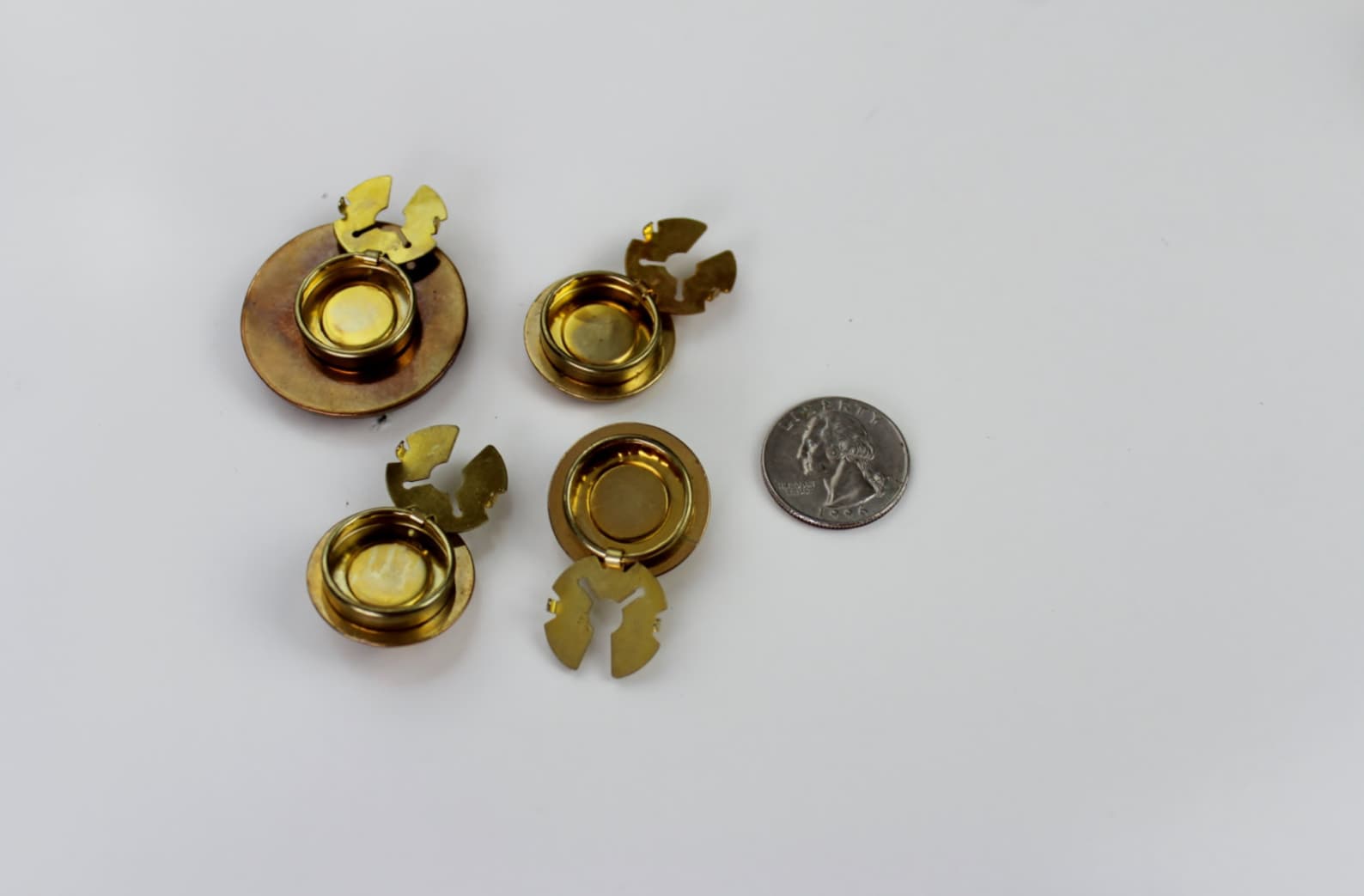 BRASS Round Ship Anchor Button Cap Cover Stamping FINDINGS - 4pcs #199 ...