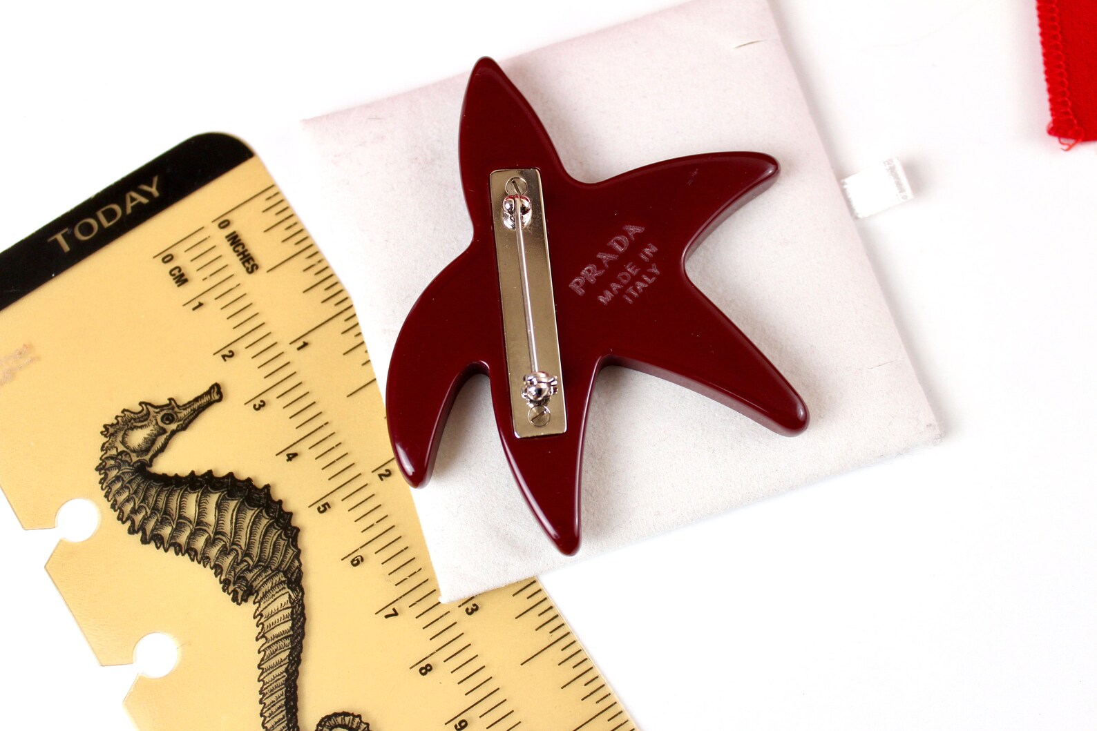 PRADA Made in Italy Starfish Nautical Resin Brooch With Orange - Etsy