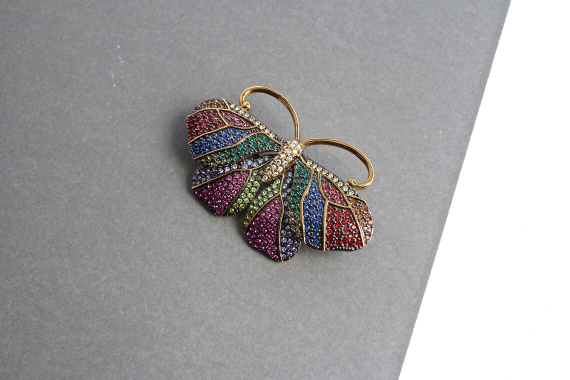 Joan Rivers Rhinestones Butterfly Brooch/ Fashion Joan Rivers | Etsy