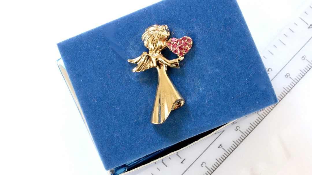 Vintage Avon Nina Ricci NR Angel Small Brooch Pin , Christmas Brooch ...