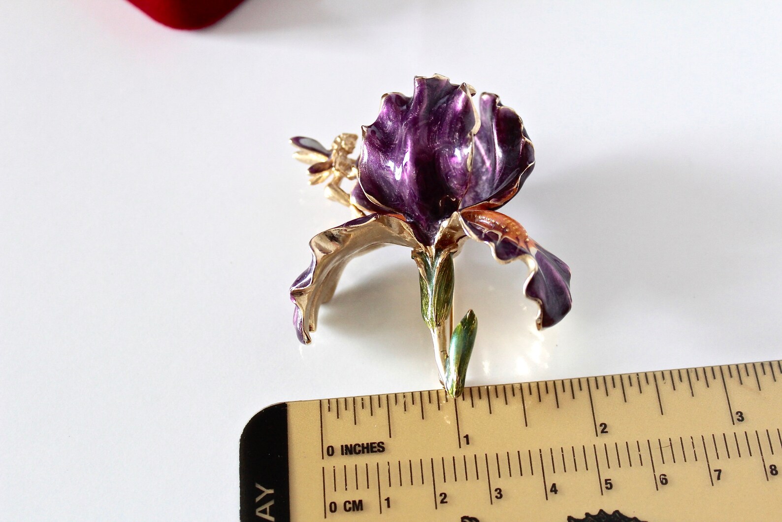 Signed Kirks Folly Purple Enamel Iris Flower Pin Brooch 2790 | Etsy