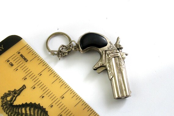 Vintage 1980s Victory Derringer revolver keychain, mi… - Gem