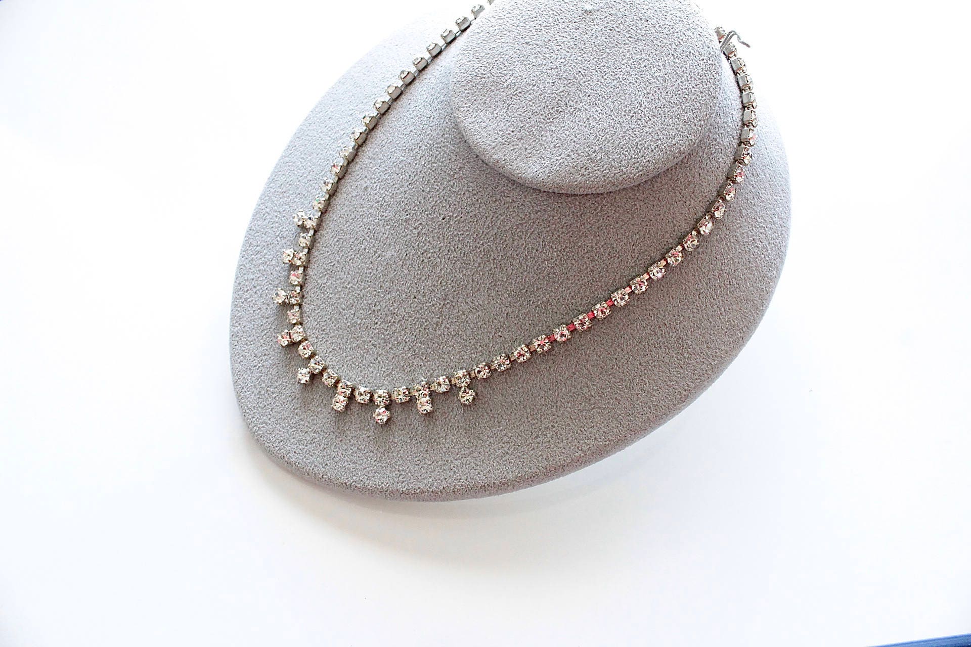 Signed Jewelry Fashions Crystal wedding necklace | Etsy