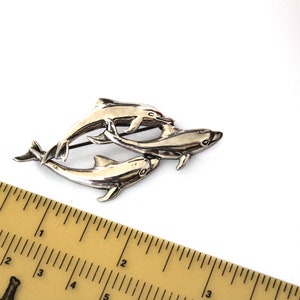 Vintage Sterling Silver 925 Dolphin Brooch Pin , Figural Sterling ...