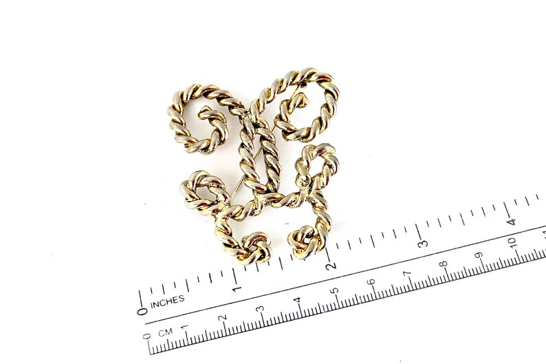 Guerlain Gold Tone Monogram Logo Brooch/ Guerlain Couture | Etsy