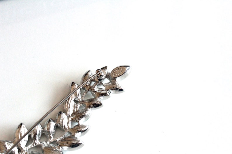 Iconic Kenneth Lane KJL Leaf Rhinestone Brooch/ Pin 1304 | Etsy