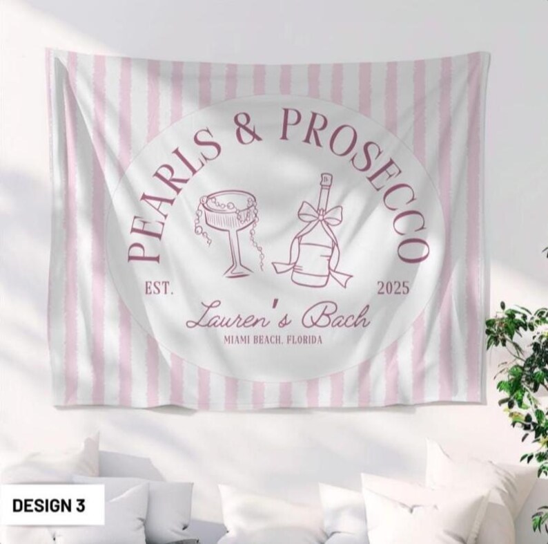 Personalized Pearls and Prosecco Bachelorette Party Welcome Sign Decor ...