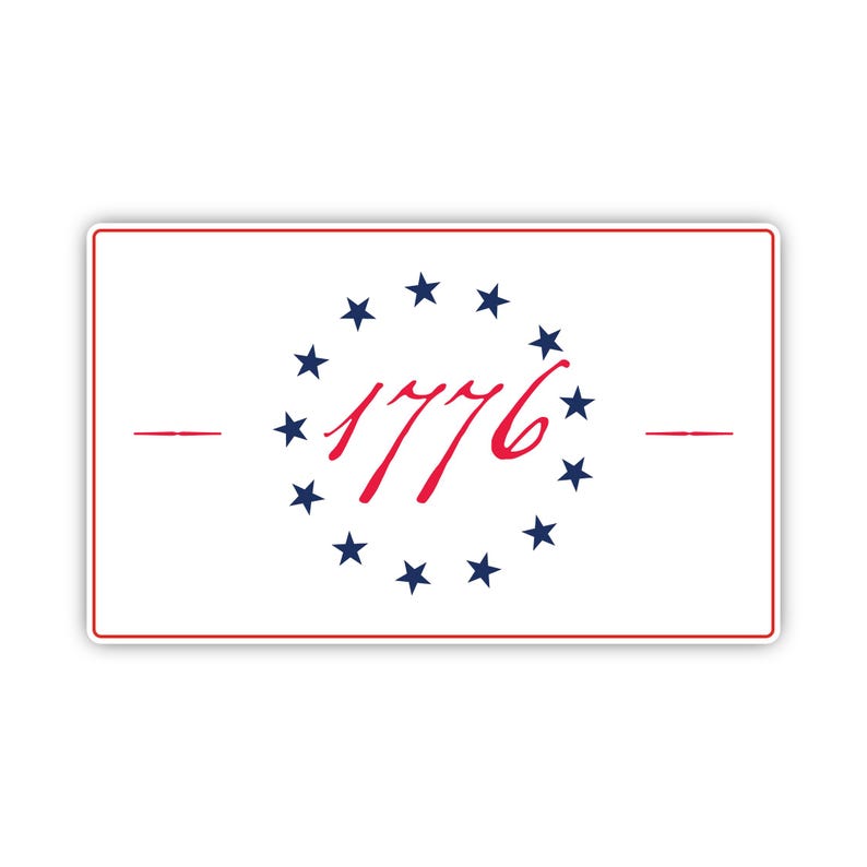 1776 Sticker With 13 Stars - Patriotic Vinyl Decal | America 250th ...