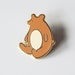 Brown Teddy Bear Enamel Pin 1.25 Gold Plated - Etsy