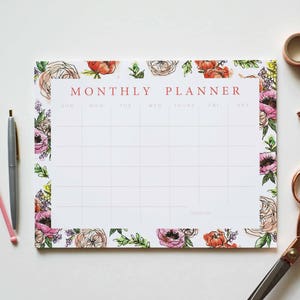 Pink Desk Calendar - Etsy