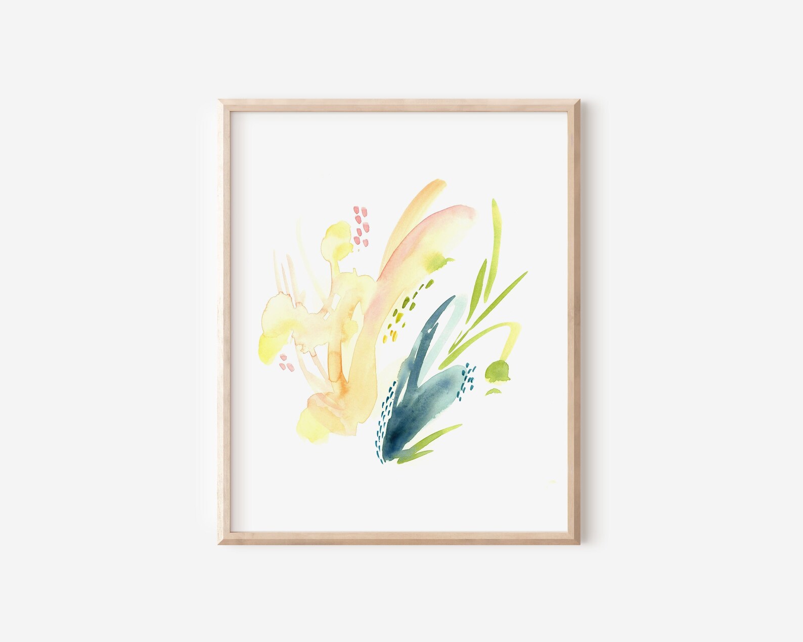 Peach - Modern Abstract Watercolor Print - Contemporary Watercolor ...