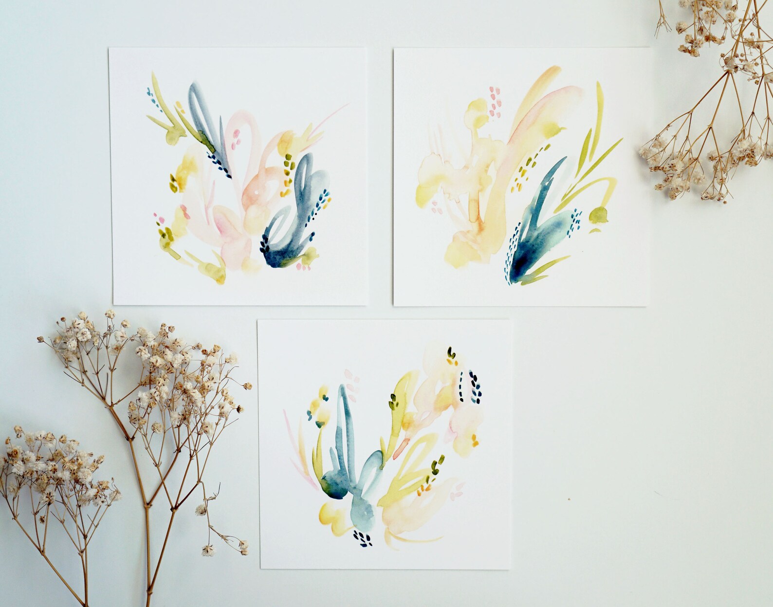 Peach - Modern Abstract Watercolor Print - Contemporary Watercolor ...