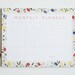 Blue Floral Monthly Calendar, Desk Pad, Desk Calendar, Agenda - Etsy