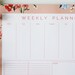 Peach Floral Weekly Planner, To-do List Pad, Notepad, Agenda - Etsy
