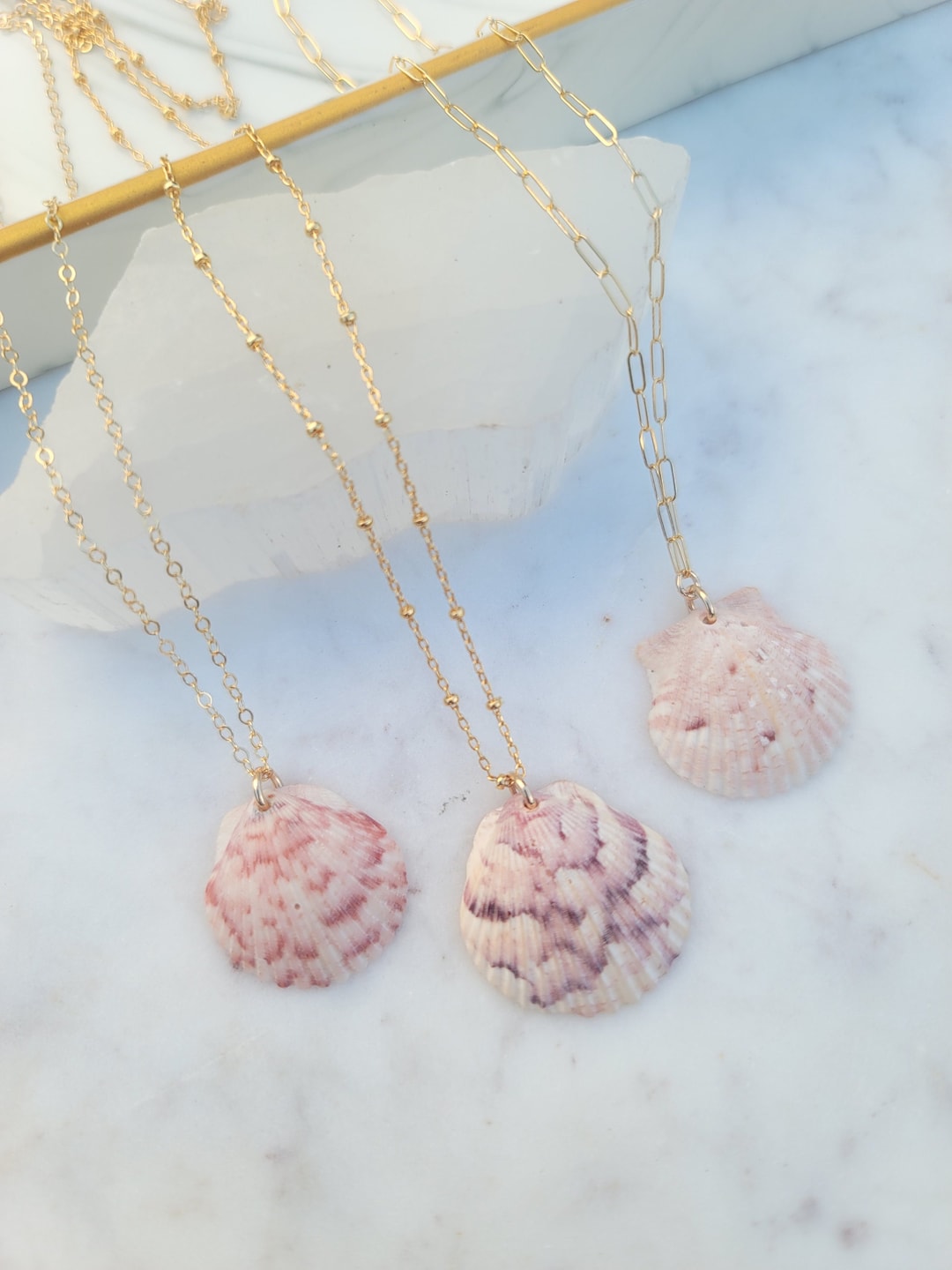 Hawaiian Scallop Shell Necklace Beach Necklace Boho Necklace Layered ...