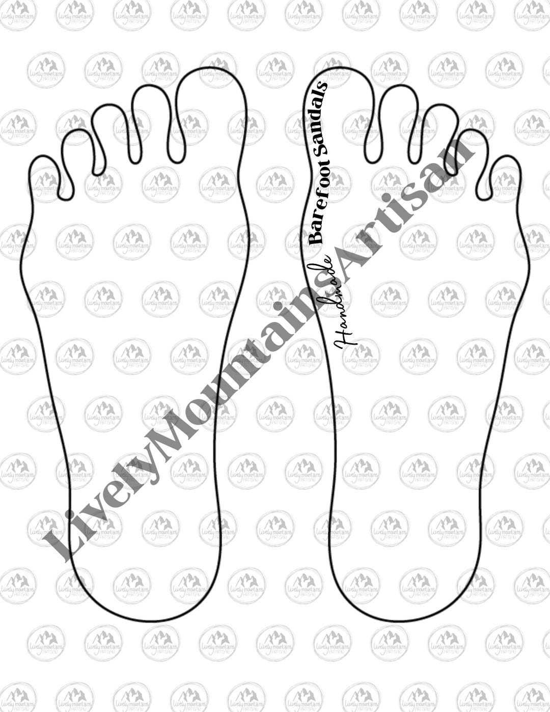 Printable PDF Barefoot Sandal Display Card Market Tag Display - Etsy