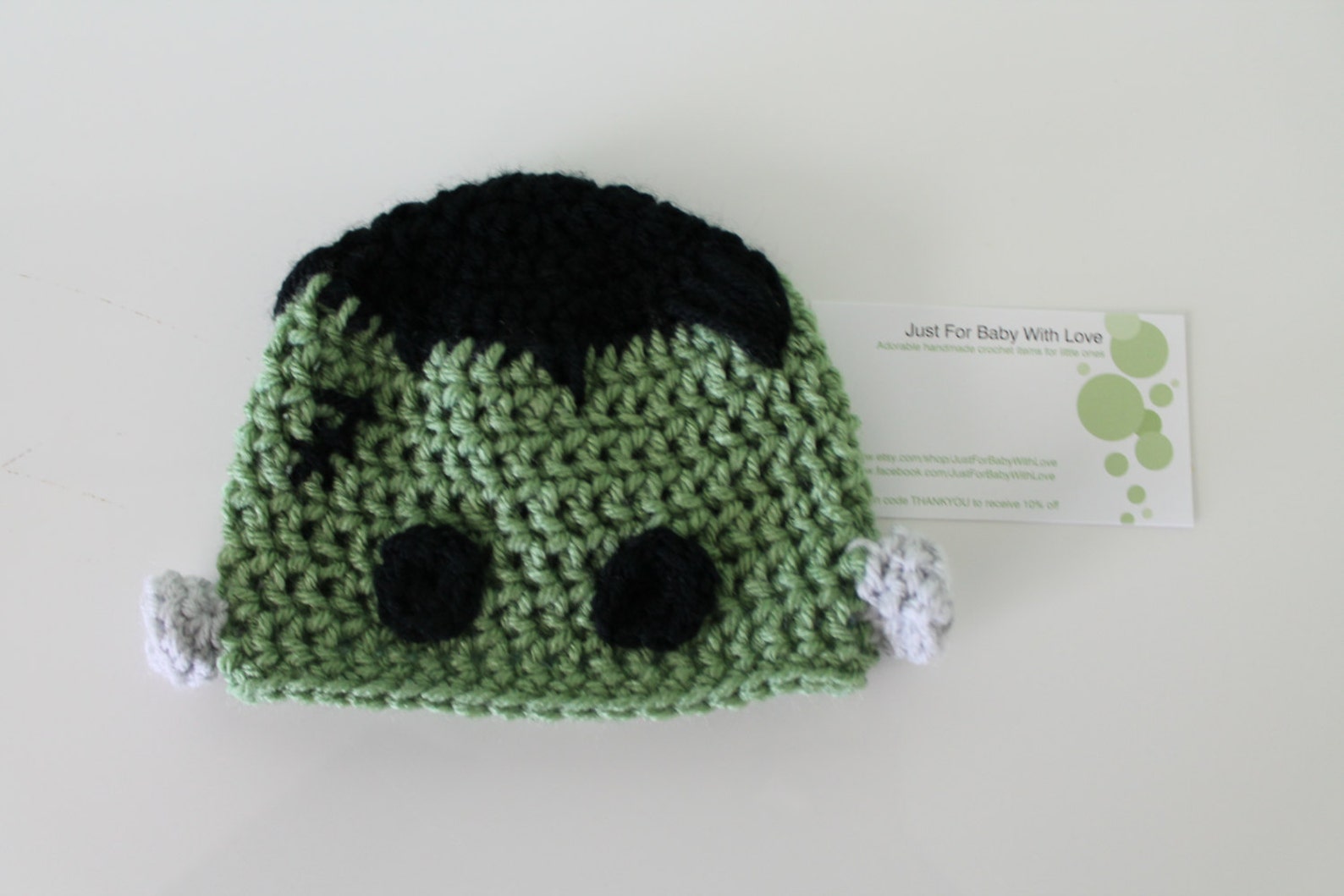 Crochet Halloween Frankenstein Hat With or Without Bow. - Etsy