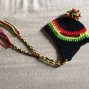 Crochet Rasta Striped Dog Hat With Pom Pom. Warm Dog Hat, Fur Baby Gift ...