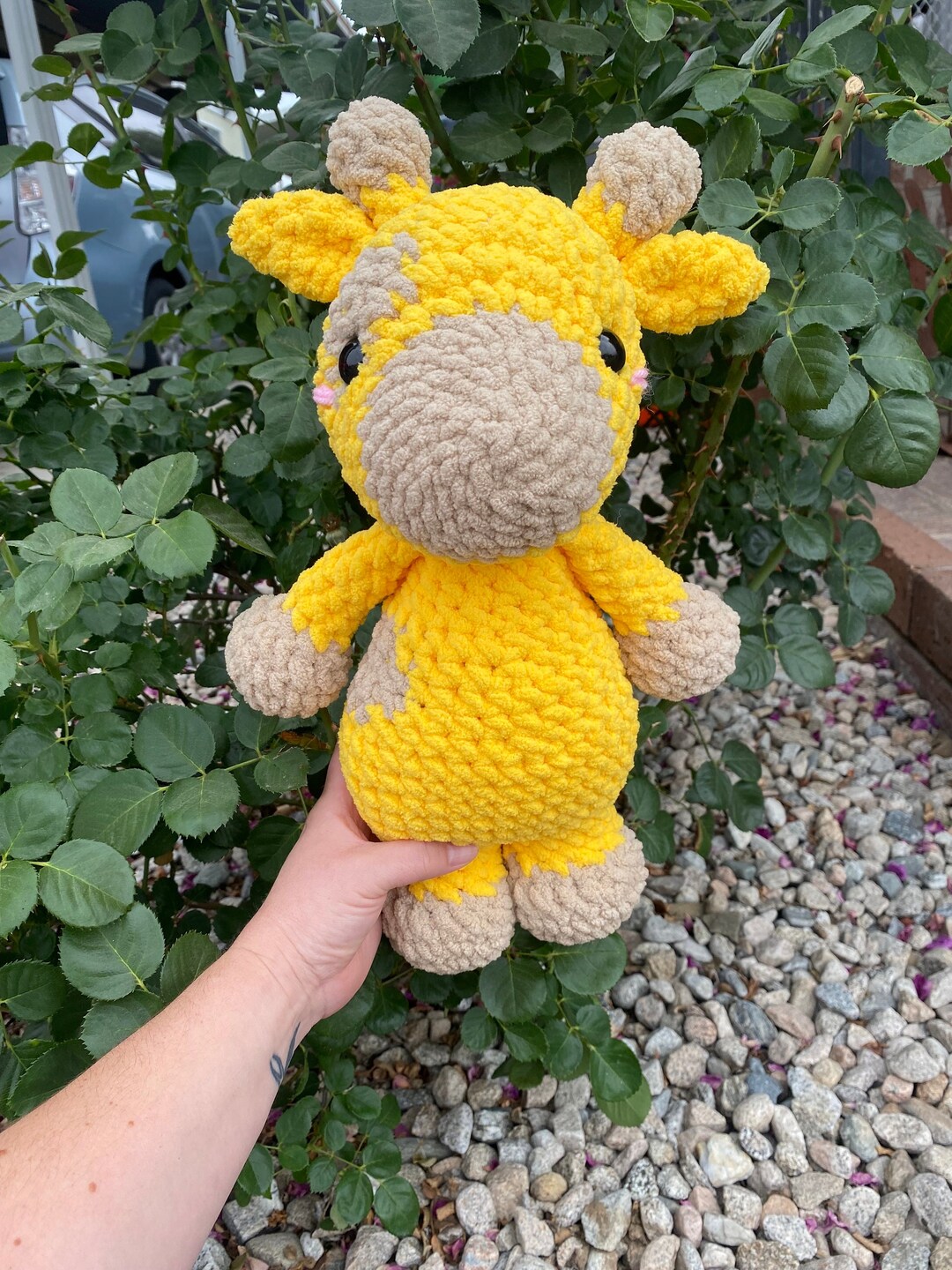 Crochet Jumbo Giraffe Plushie, Giant Plush Animal, Giraffe Toy, Giraffe ...