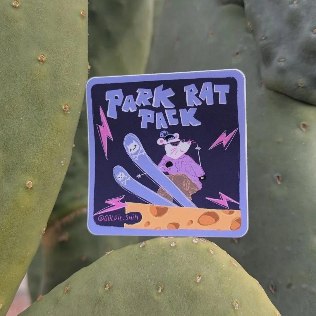 Park Rat Ski Sticker (weatherproof) - Etsy