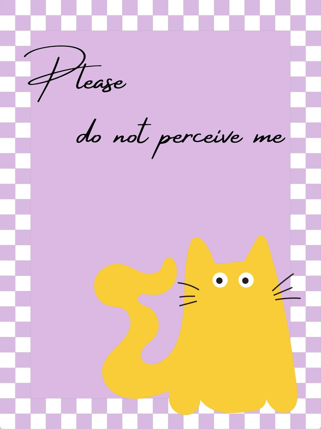 Please Do Not Perceive Me Cat - Etsy