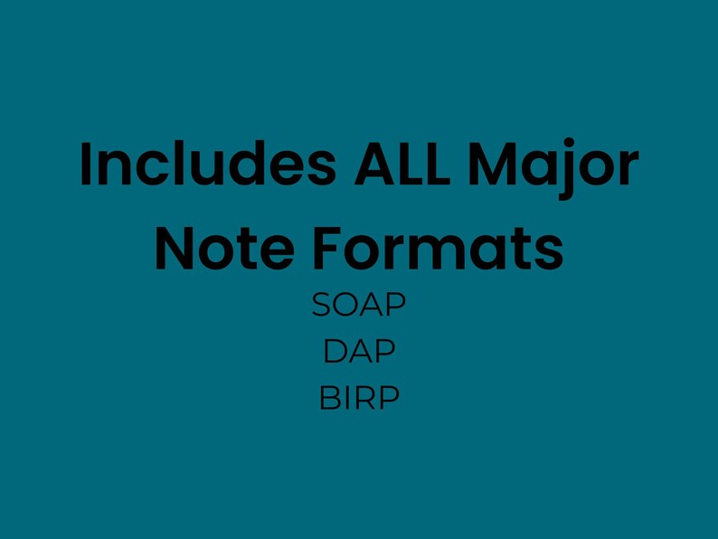 SOAP DAP BIRP Notes Template Bundle Counseling Progress Notes Therapy ...