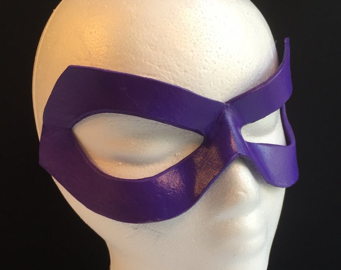 Purple Leather Mask Villian Cosplay Costume, Violet Color Costume ...
