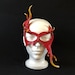Flaming Fire Demon Mask Leather Carnival Mask Mardi Gras | Etsy
