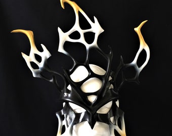 FIRE MASK Leather DEMON mask Burning Man Festival Mask | Etsy