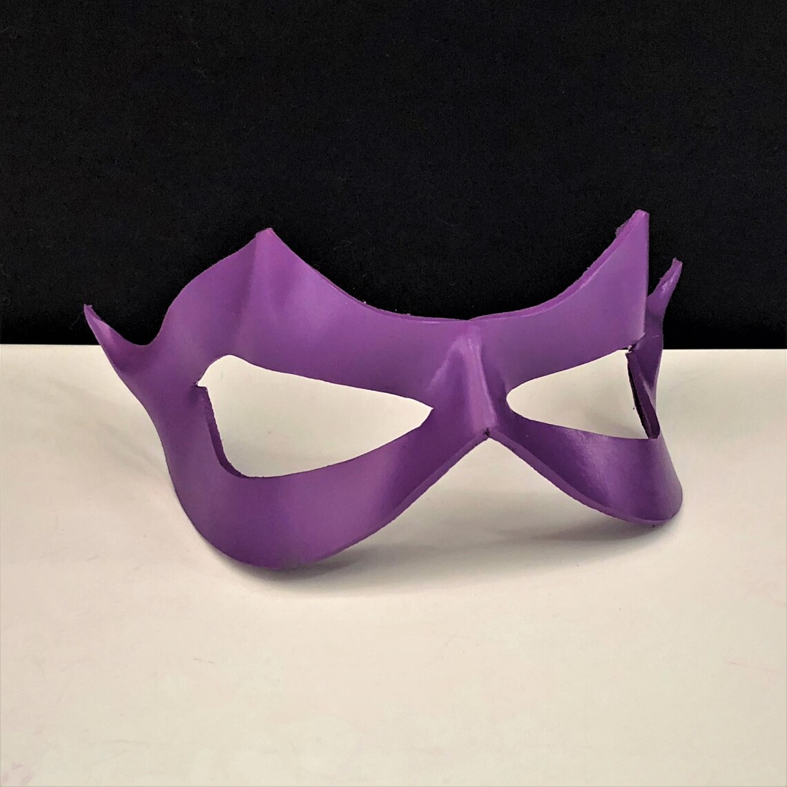 Leather Purple Mask Superhero Cosplay Mask Violet Villian - Etsy