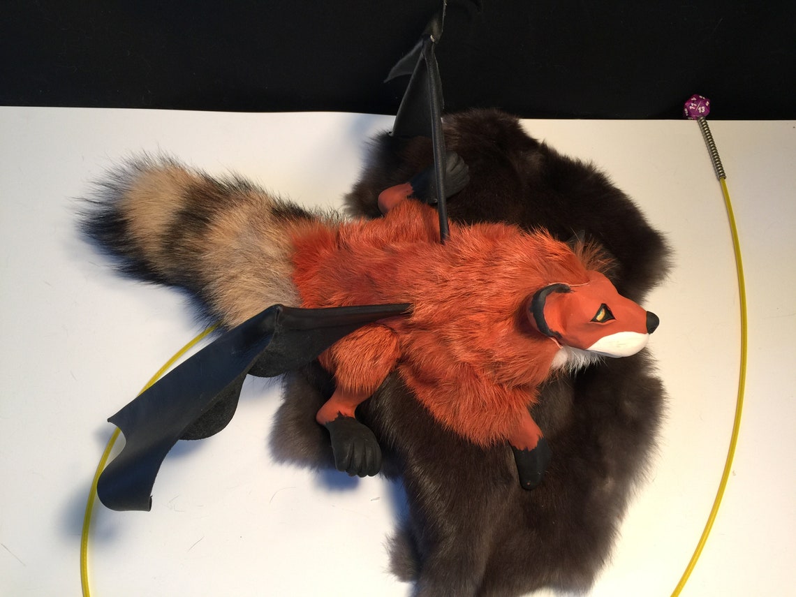 Winged Fox Shoulder Puppet Fantasy Animal Puppet Doll Pet - Etsy