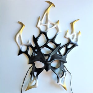 LIGHTNING WIZARD MASK Halloween Mask Leather Fantasy Festival Mask ...