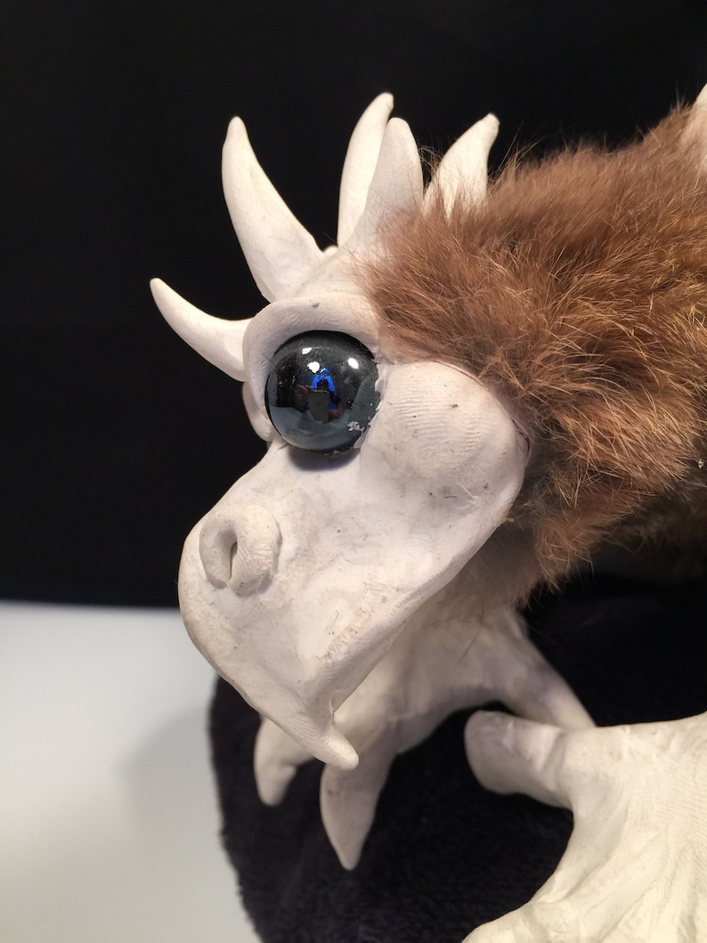 DRAGON PUPPET TUFTED * Fantasy Pet Renaissance Faire Shoulder Puppet ...