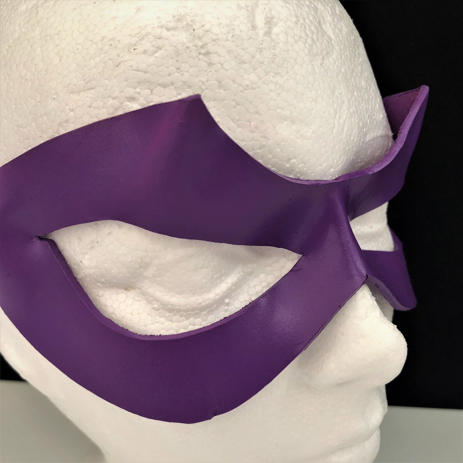Leather Purple Mask Superhero Cosplay Mask Violet Villian - Etsy