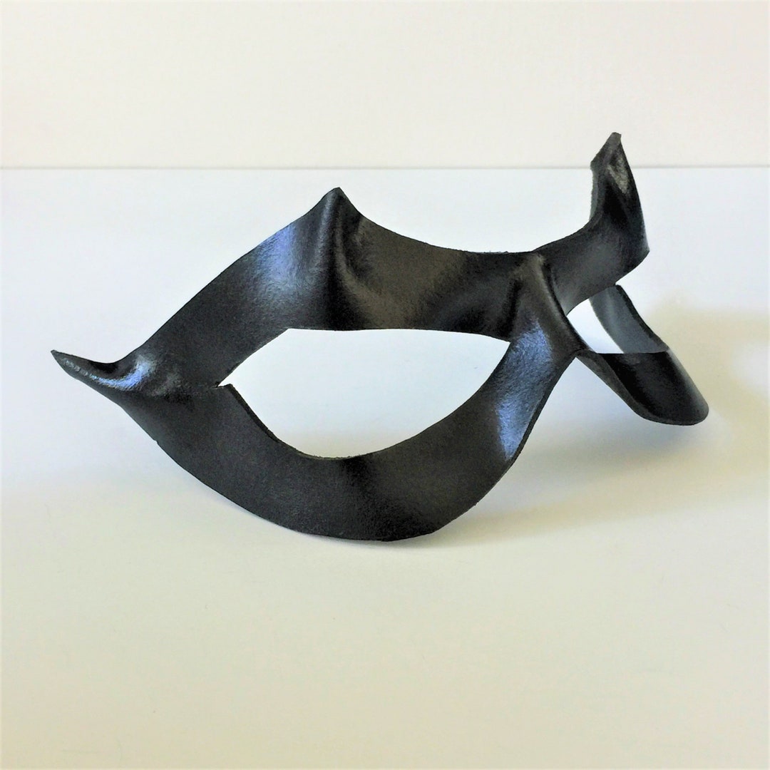 Xblack Leather Mask Black Superhero Mask Masquerade Prom, Masquerade ...